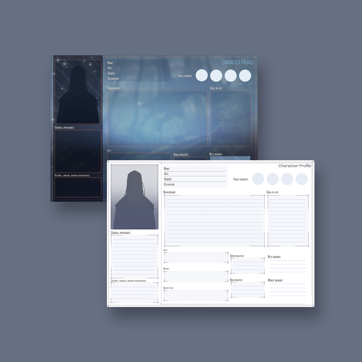 Original Character Profile Sheet – Free Template – Digital and for ...